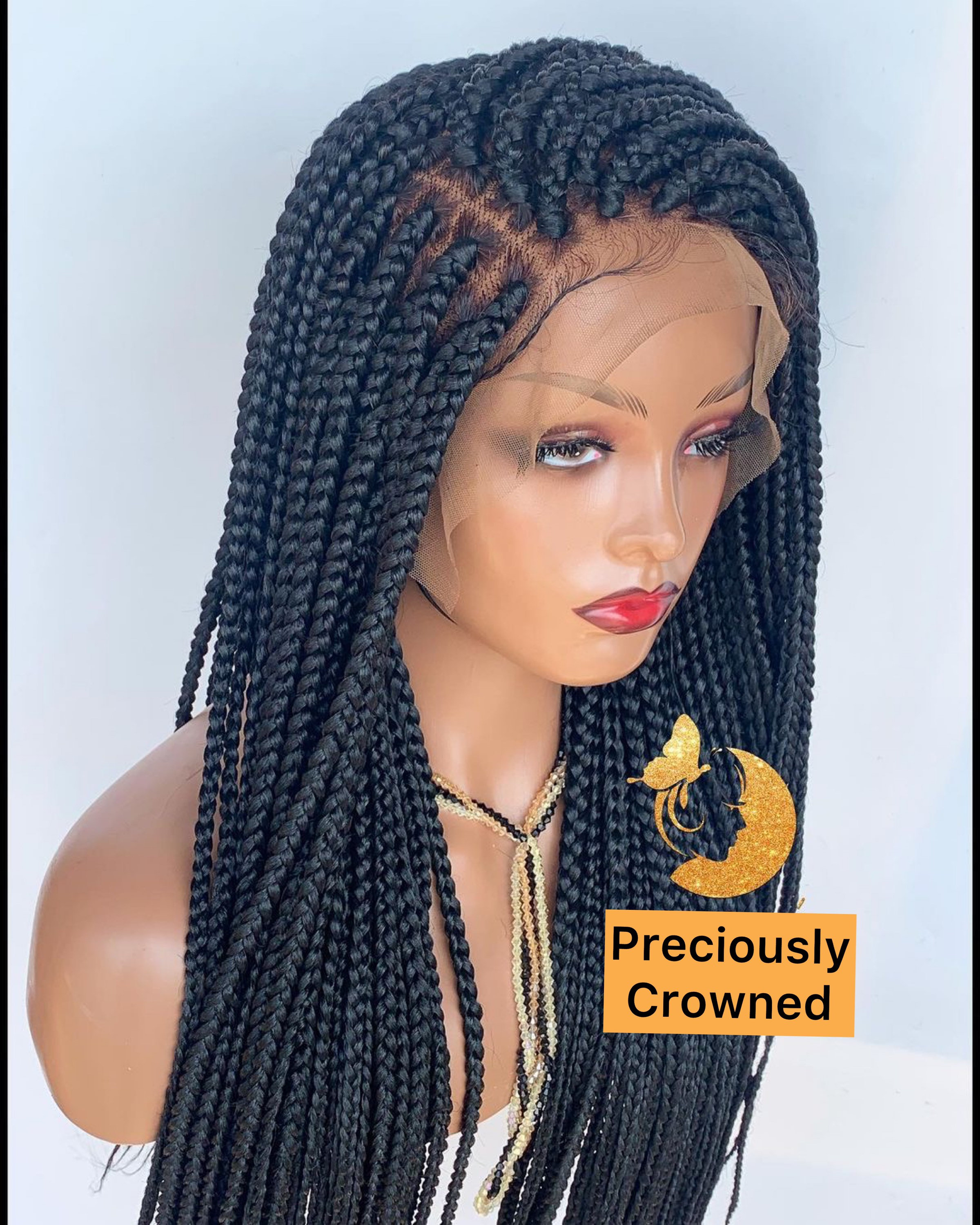 Box Braid Wig, Medium Size Box Braid Wig, Box Braided Wig, Jumbo Braids ...