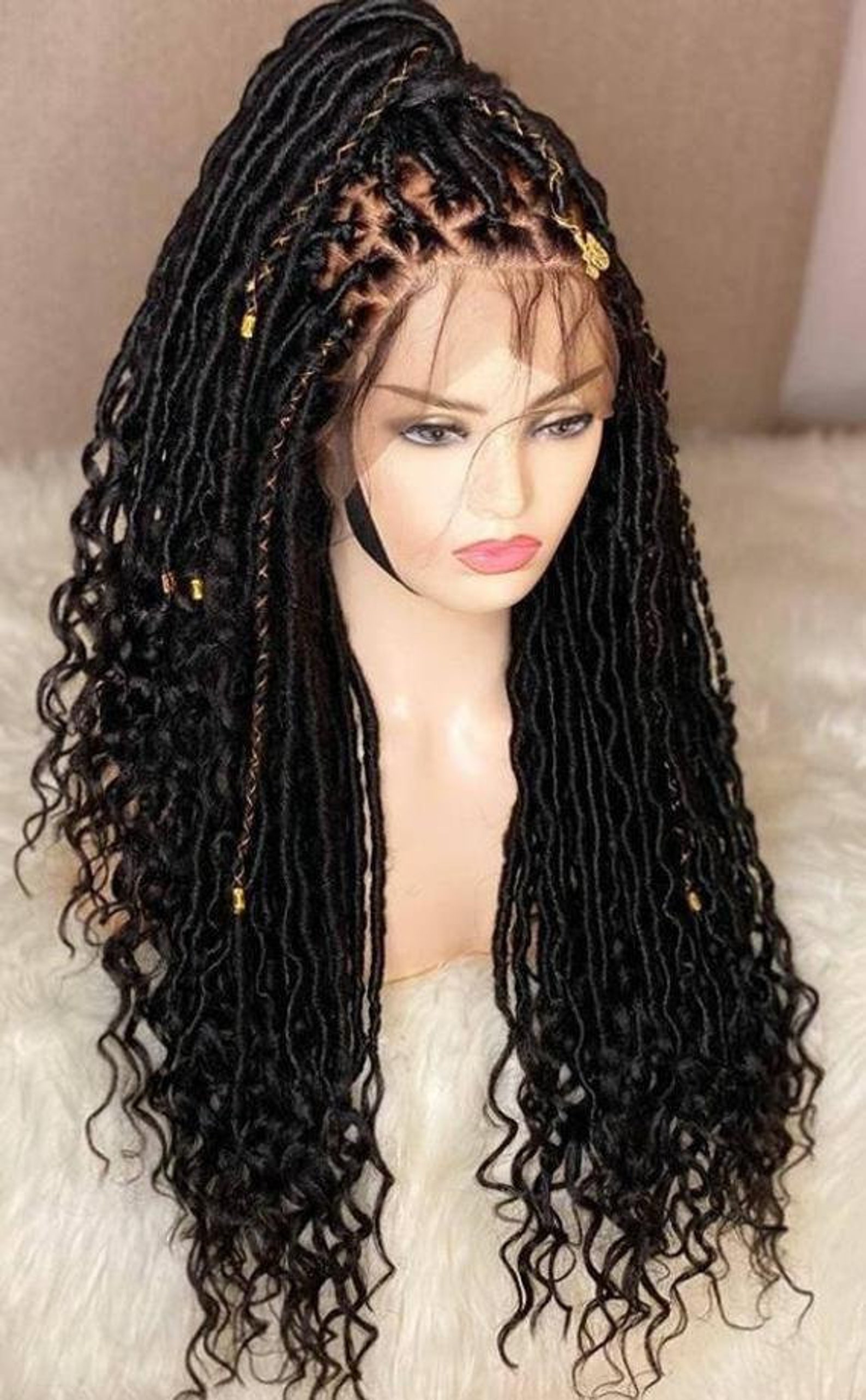 Goddess Locs Wig, Messy Locs, Distress Locs Wig, Dread Loc Wig, Faux ...