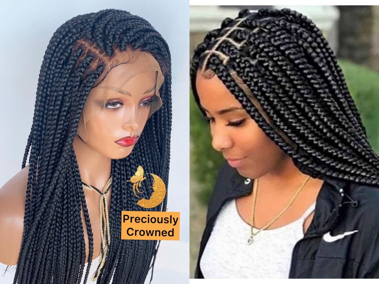 Box Braid Wig, Medium Size Box Braid Wig, Box Braided Wig, Jumbo Braids ...