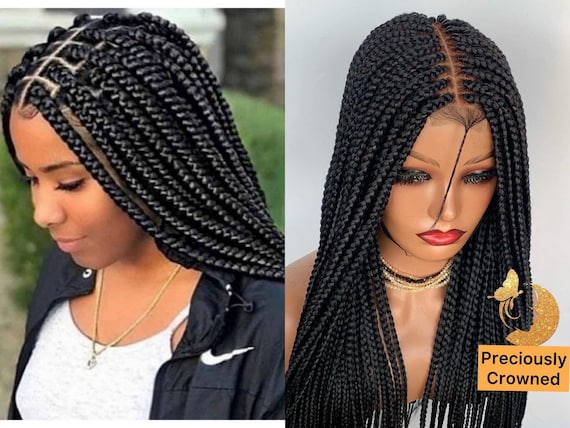 Box Braid Wig Medium Size Box Braid Wig Box Braided Wig | Etsy