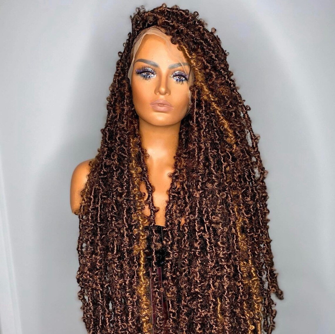 Butterfly Locs Wig, Distress Locs, Faux Locs, Boho Locs, Bohemian Locs ...