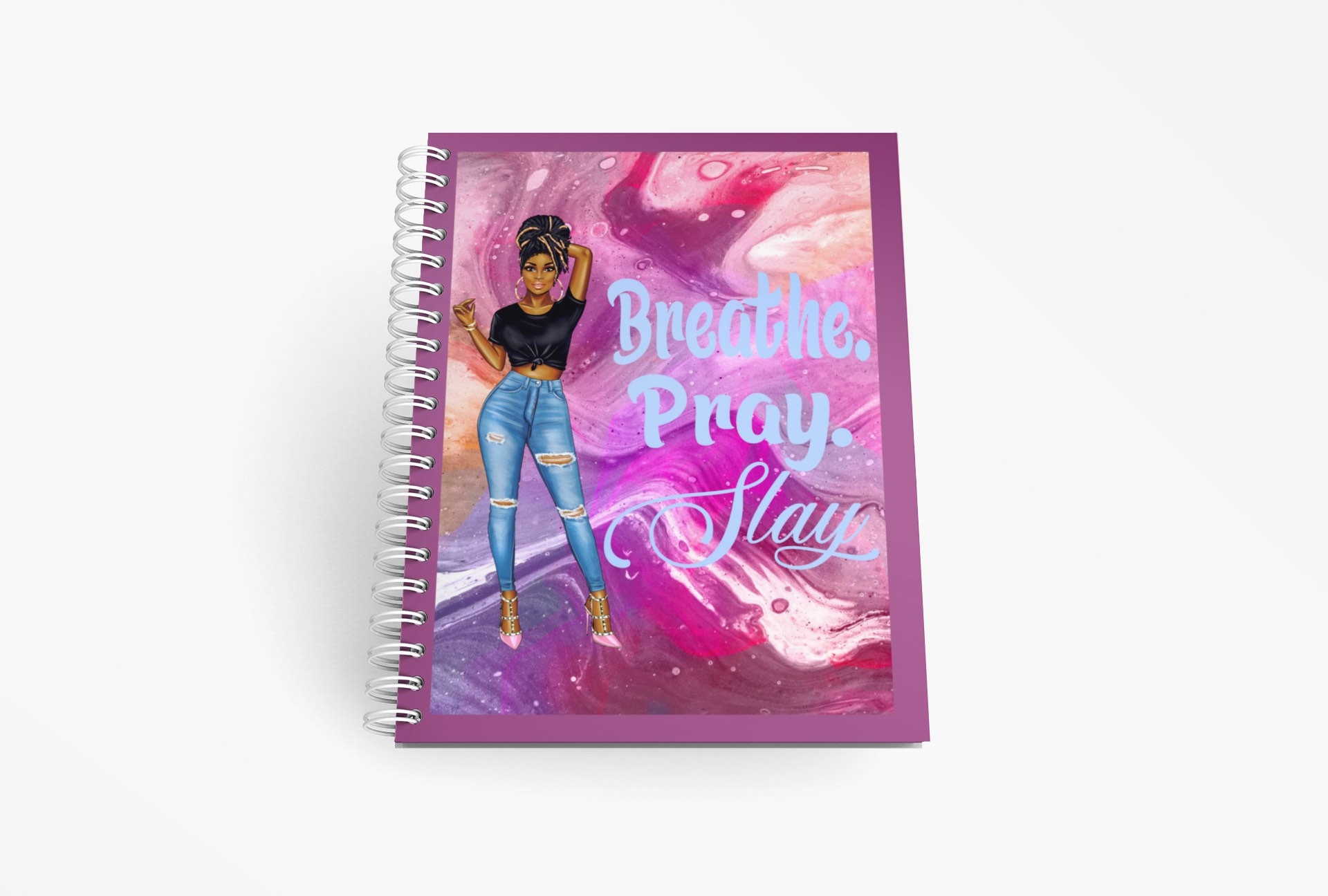 Notebook A5 Black Girl Notebook, Black Woman Spiral Notebook 100% ...