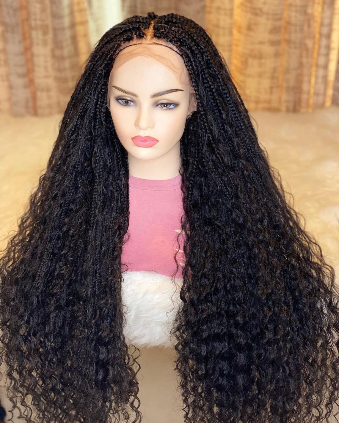 Goddess Braid Wig, Goddess Braided Wig, Box Braid Wig, Custom Braid Wig ...