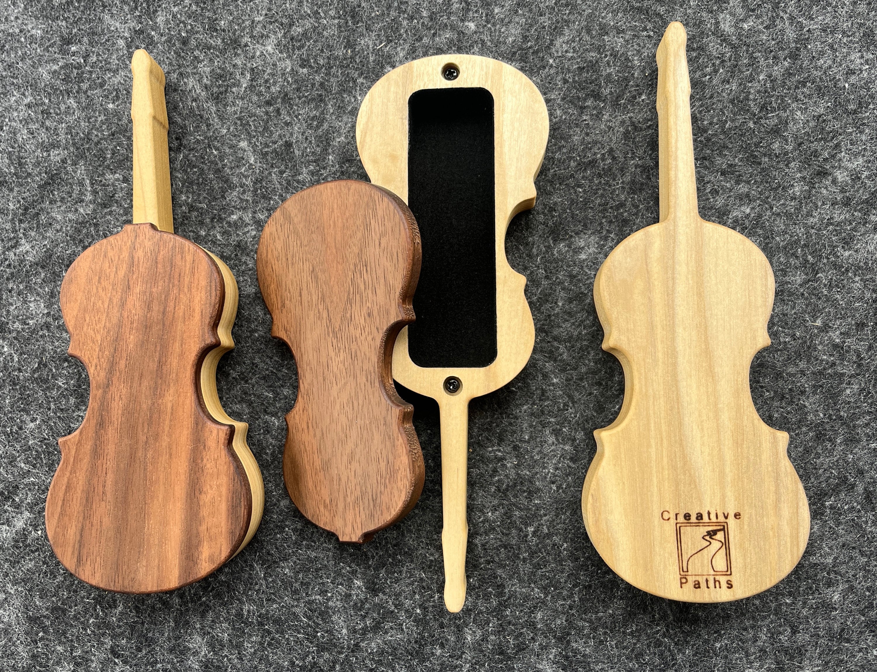 Appalachian Music Wooden Pick Trinket Box Collection - Banjo, Fiddle ...