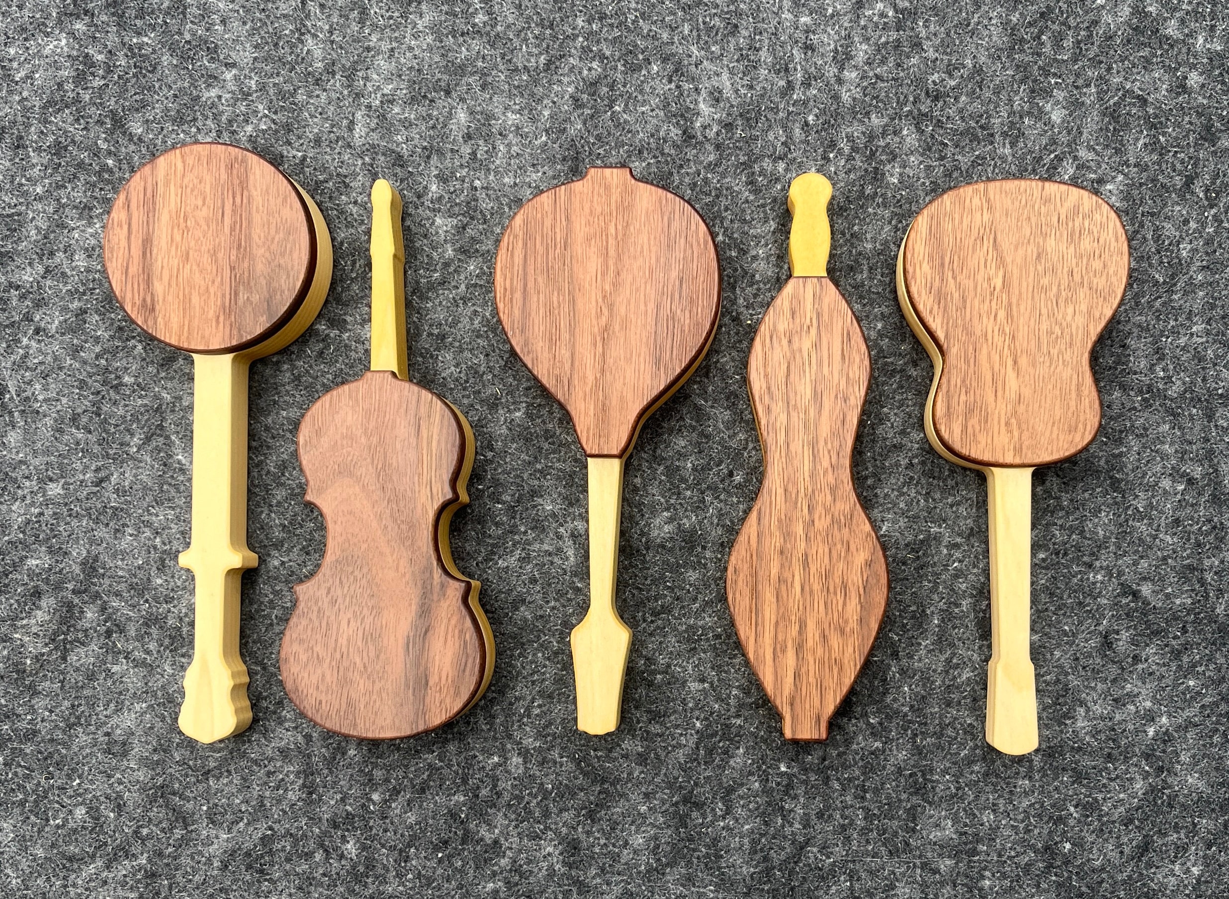 Appalachian Music Wooden Pick Trinket Box Collection - Banjo, Fiddle ...