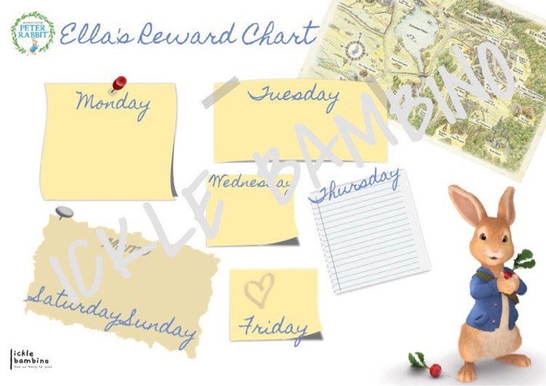 Peter Rabbit Reward Chart/ Potty Chart | Etsy