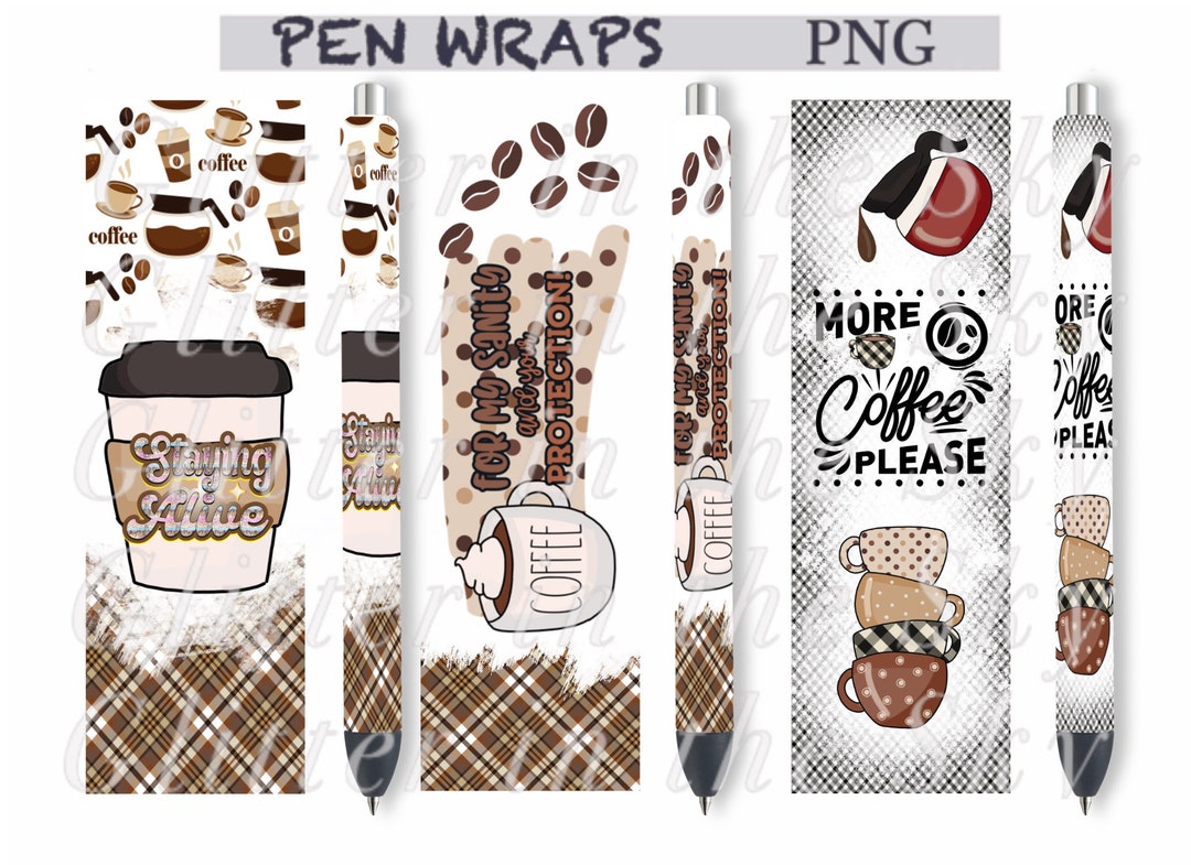 Coffee Pen Wraps, Pen Wrap, Coffee Lovers, Coffee Bean Pen Wraps ...