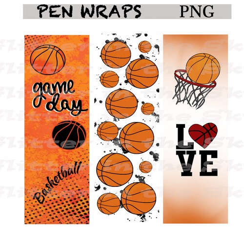 Basketball Pen Wraps Sports Pen Wrap Glitter Pen Wraps Ball - Etsy