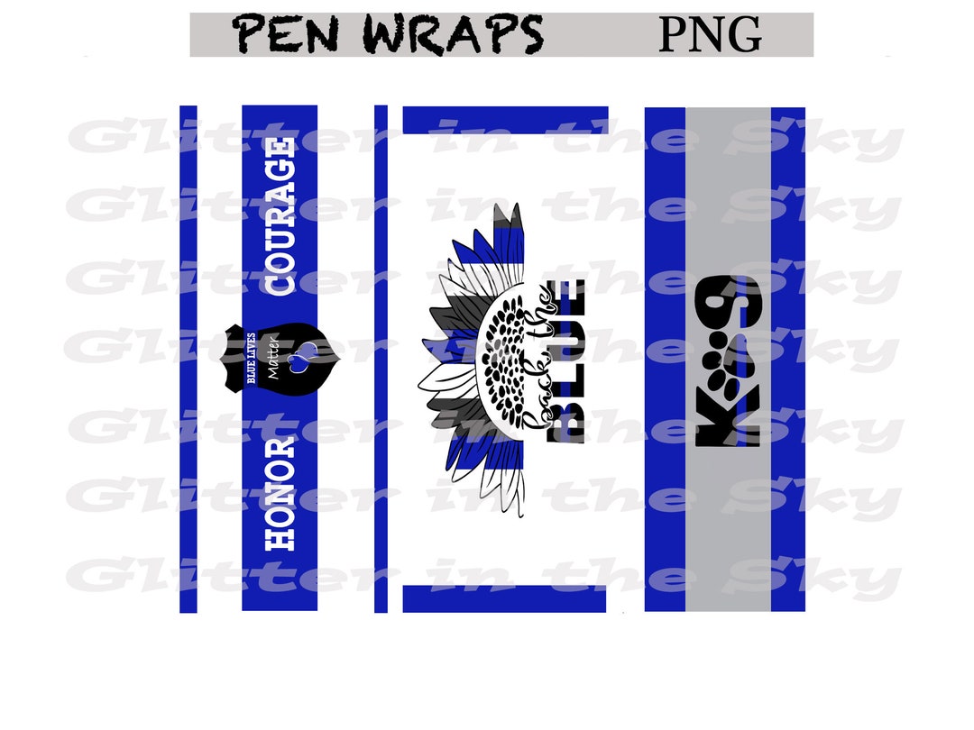 Law Enforcement Pen Wraps, Police Pen Wraps, Back the Blue, Inkjoy ...