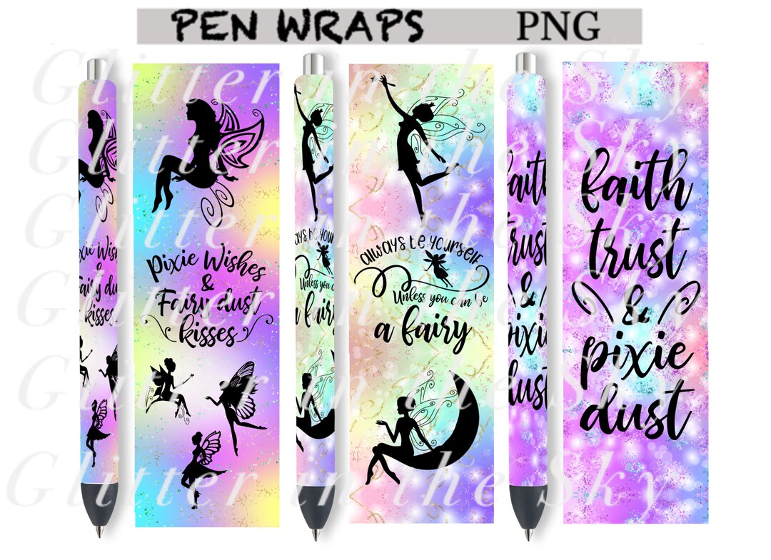 Fairy Pen Wraps Pixie Pen Wraps Pen Wraps Inkjoy Glitter - Etsy