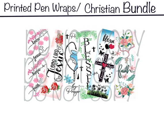 Printed Pen Wraps Christian Pen Wraps Religion Pen Wraps | Etsy