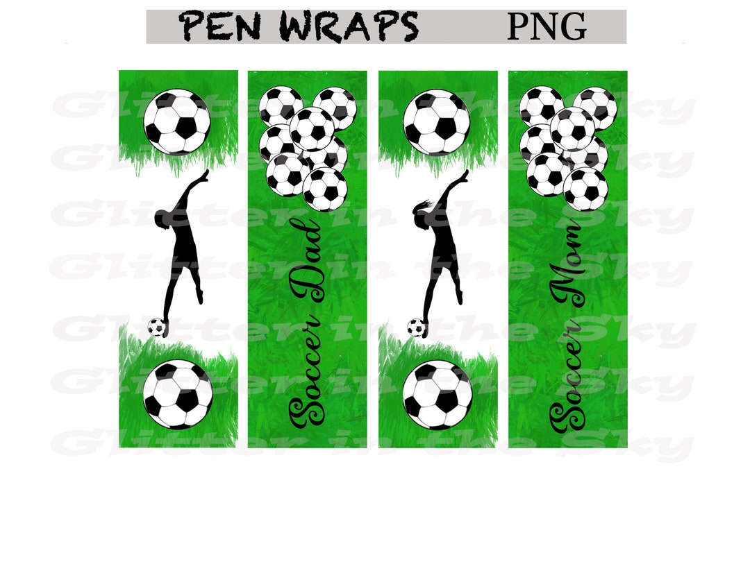 Soccer Pen Wraps, Sports Pen Wrap, Pen Wraps, Inkjoy Glitter Pen ...