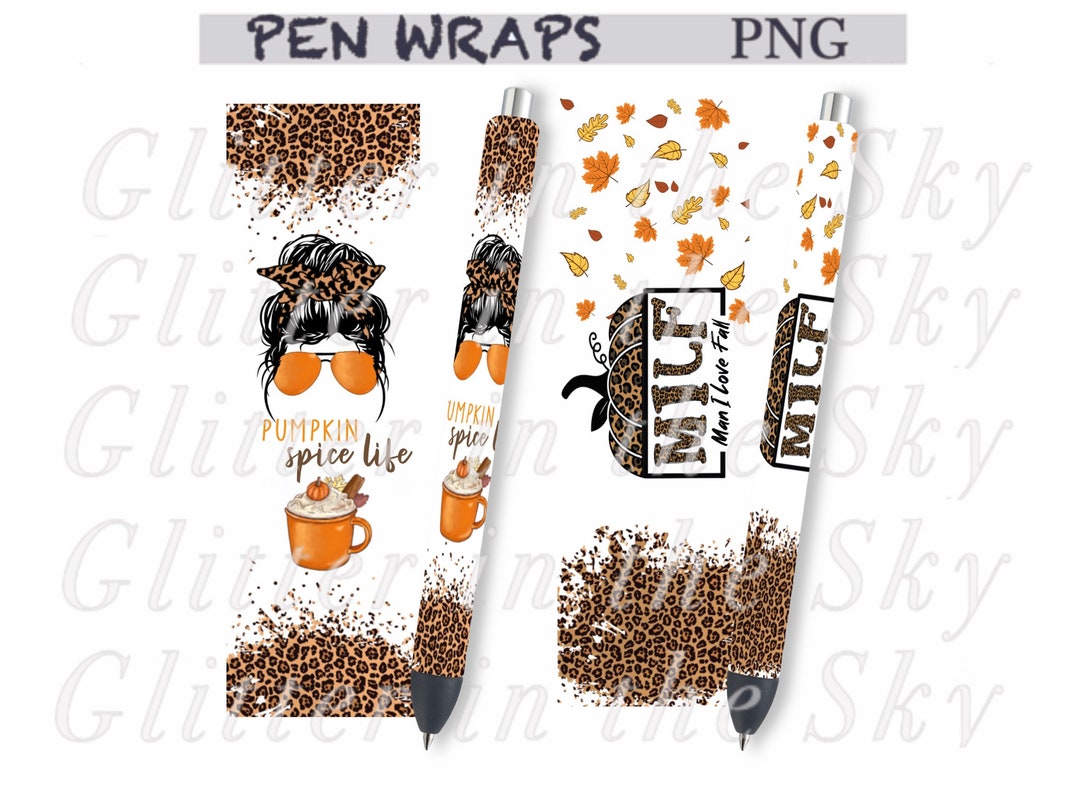 Fall Pen Wraps Pumpkin Pen Wraps Mom Life Pen Wraps - Etsy