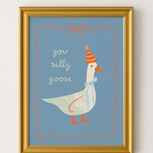 Silly Goose Nursery Print: Kids Room Decor (digital Download) - Etsy