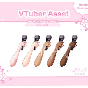 Vtuber Assets Karaoke Microphone Hand | Vtuber Hands | Cute Vtuber ...
