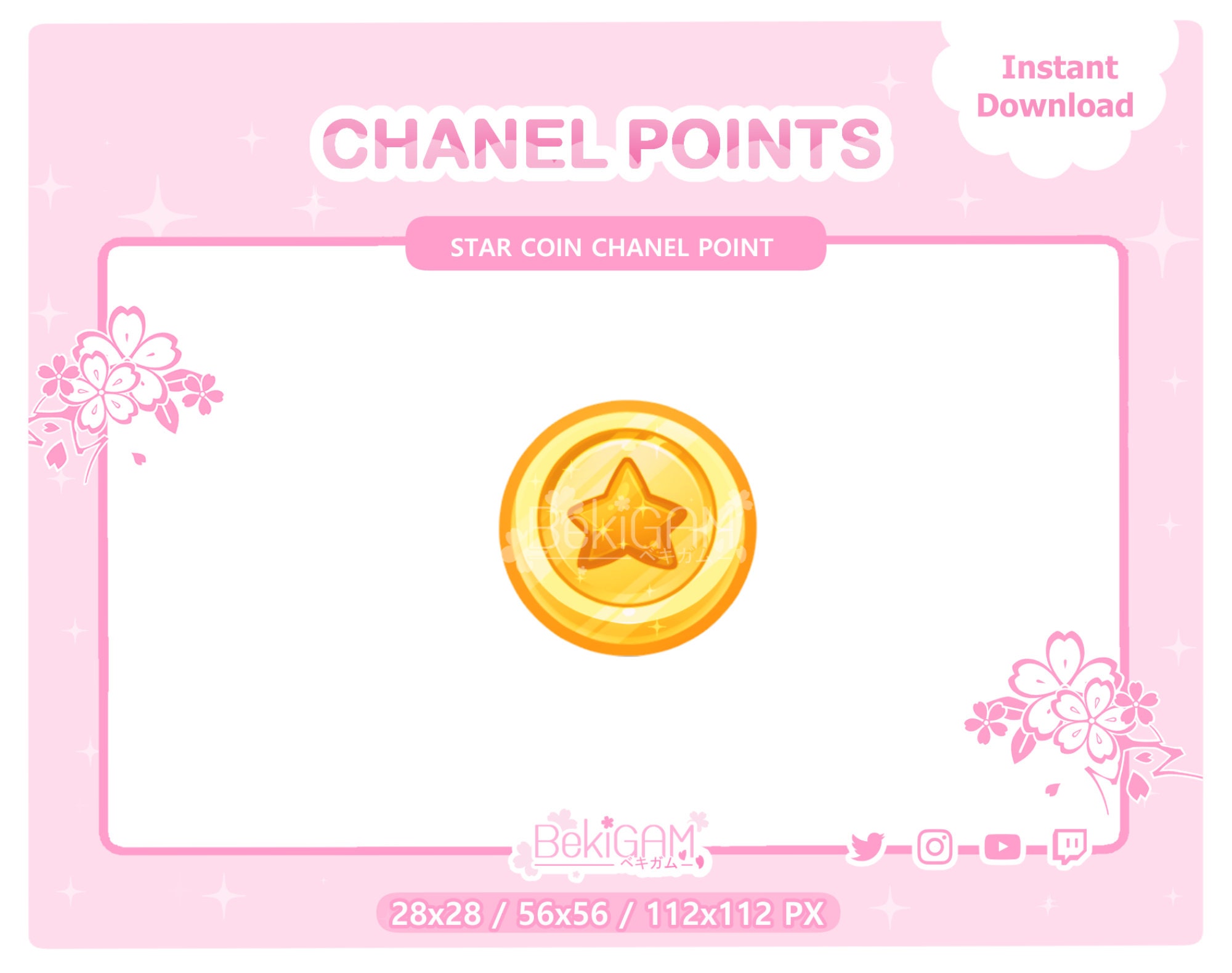 Star Coin Twitch Chanel Point Stream Twitch Emotes Cute Points Channel ...