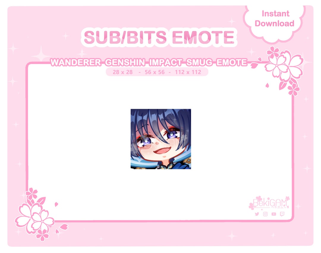 Wanderer Smug Emote Genshin Impact Scaramouche Emote Emote - Etsy