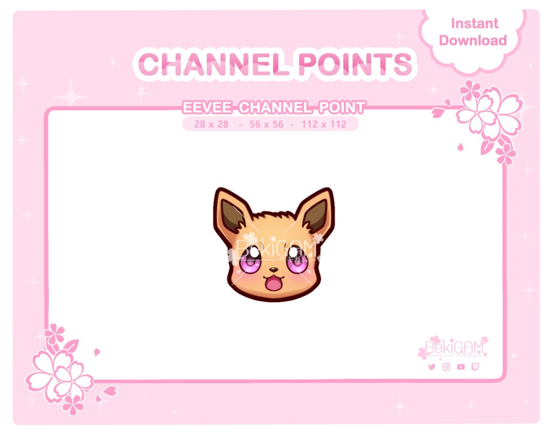 Eevee Channel Points for Twitch Twitch Emote Icon Point Channel Point ...