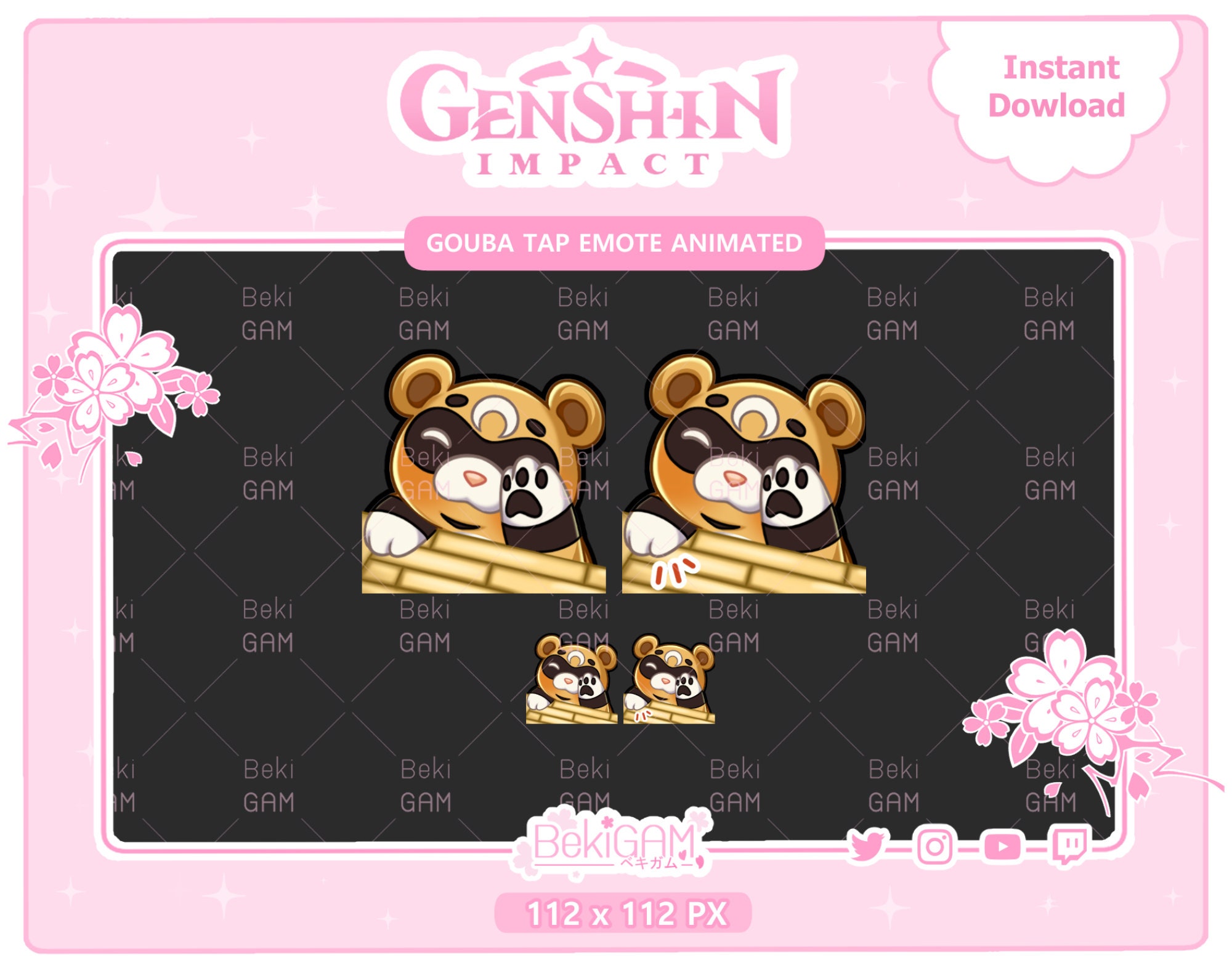 Animated Gouba Tap Emote Genshin Impact for Twitch / Discord / | Etsy UK