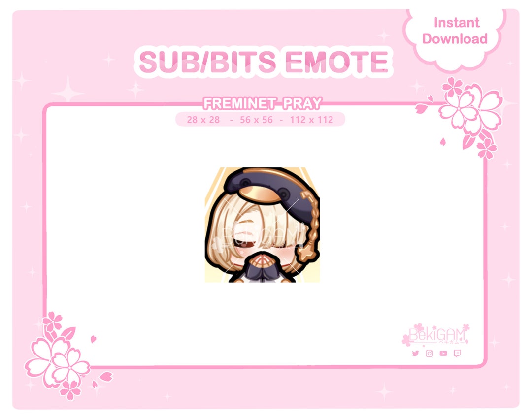 Freminet Pray Emote Genshin Impact for Twitch / Discord / - Etsy