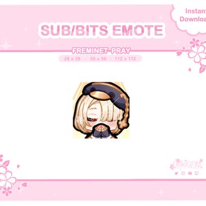Freminet Pray Emote Genshin Impact for Twitch / Discord / - Etsy