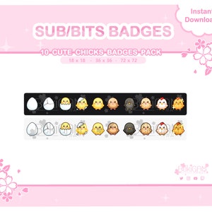Chick Timelapse Sub Badges Pack for Twitch | Twitch | Youtube | Discord ...