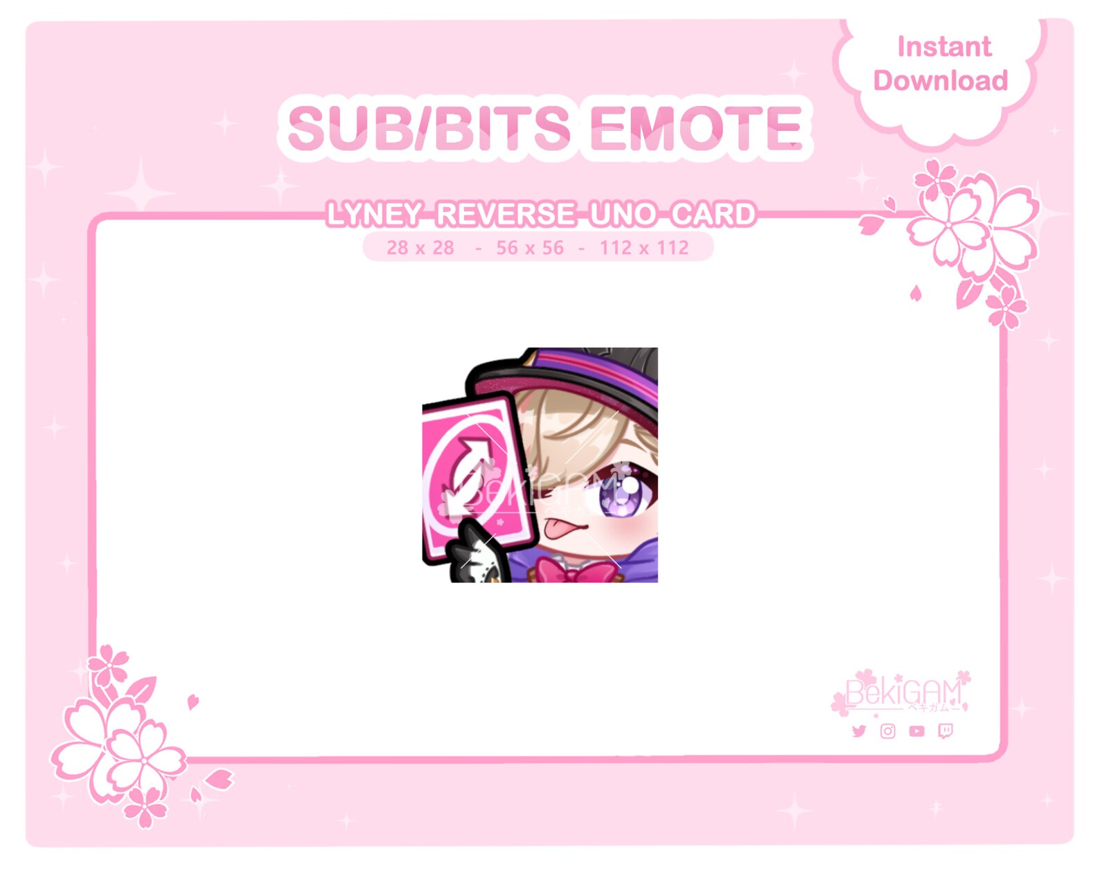 Lyney Reverse Uno Card Emote Genshin Impact for Twitch/discord/streamer ...