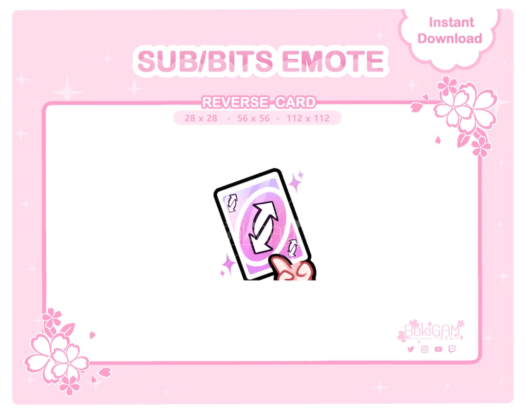 Reverse Uno Card Emote for Twitch / Discord / Streamer Emotes - Etsy