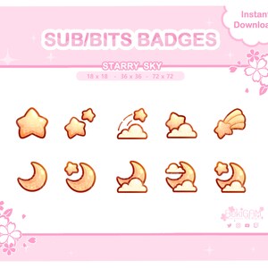 Starry Sky Badges Pack for Twitch | Twitch | Youtube | Discord | Twitch ...