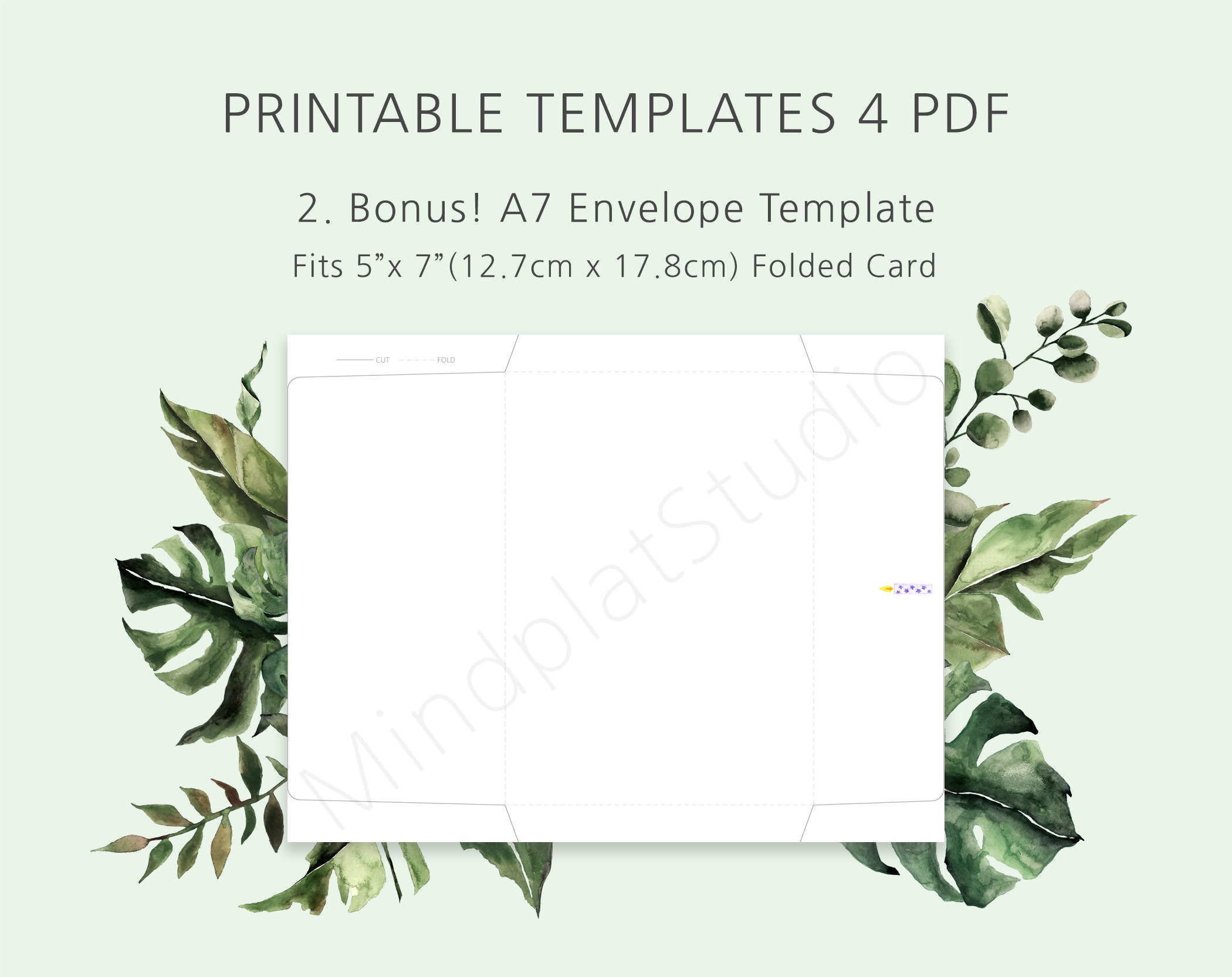 Printable Birthday Card Envelope Template Candle Birthday - Etsy