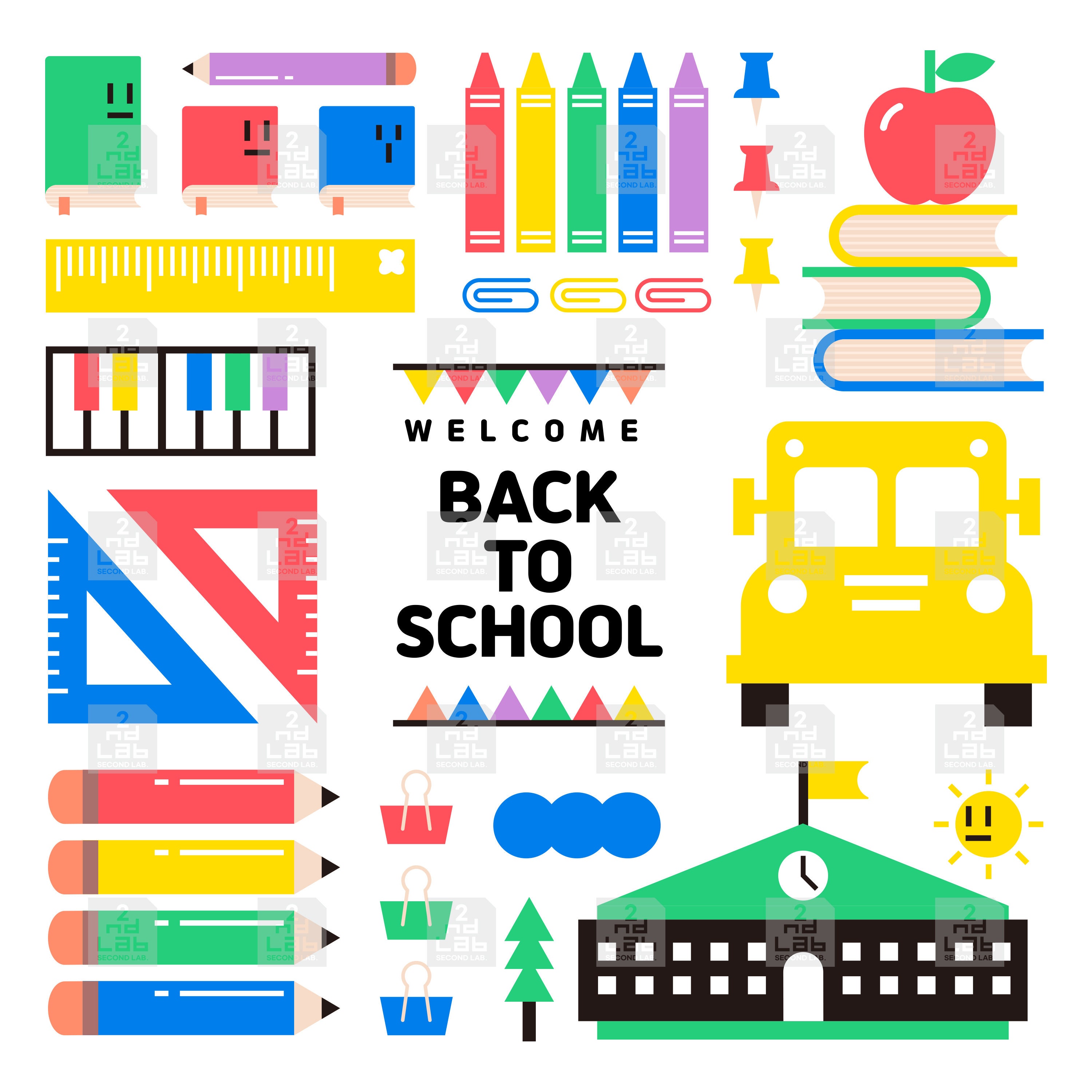 School Icon SET SVG. Back to School. Kids School Supply. Study Icon. - Etsy