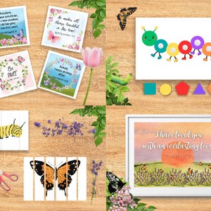 Montessori Butterfly Unit Study Busy Book Toddler Nature Activity Cards ...