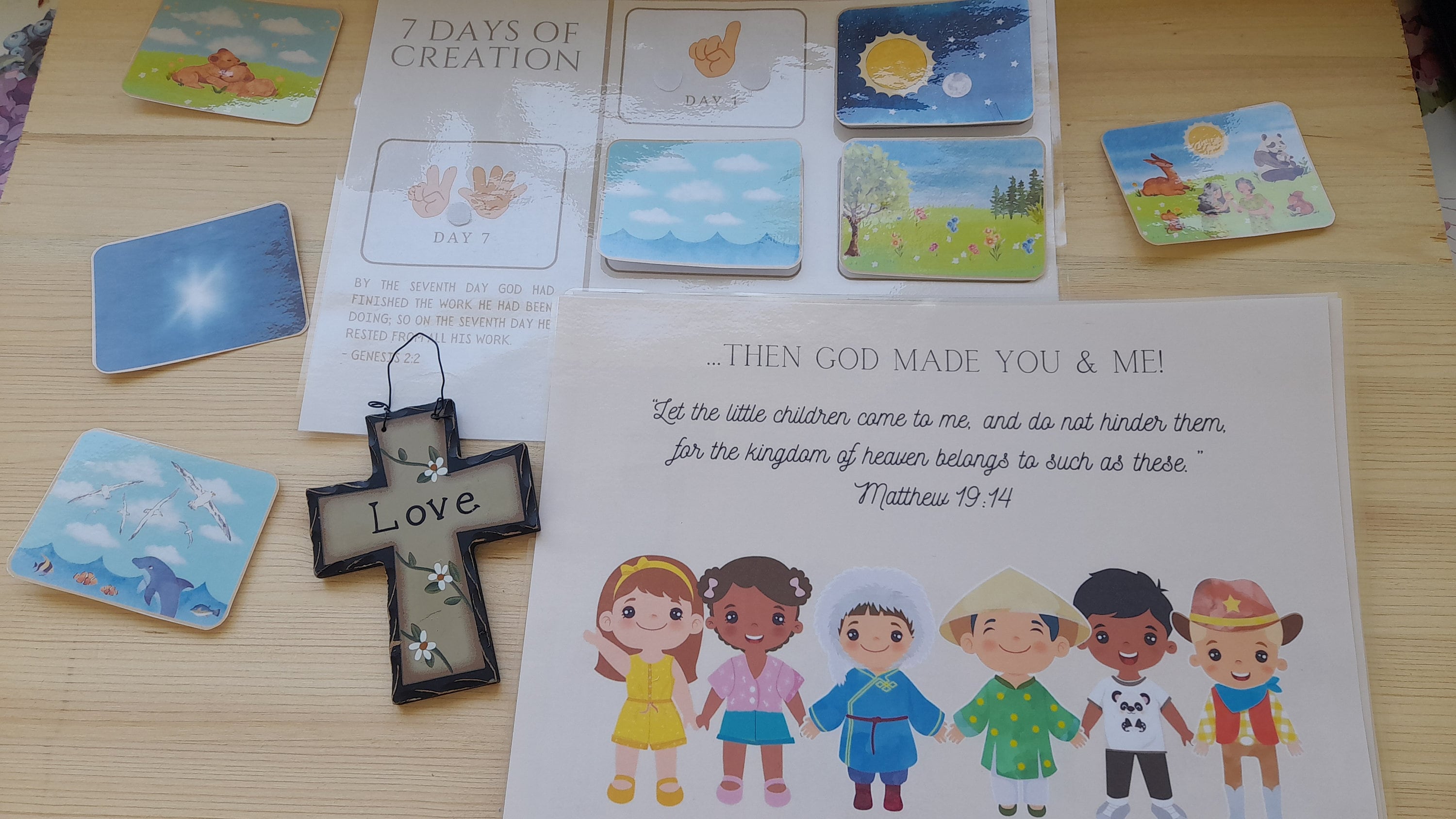 Sunday School Printable Creation Pre-k Busy Book Montessori Christian ...