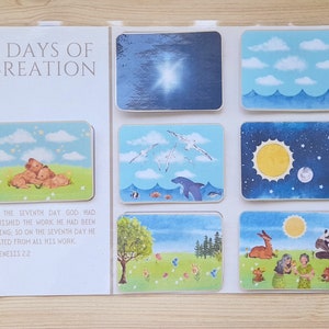 Sunday School Printable Creation Pre-k Busy Book Montessori Christian ...