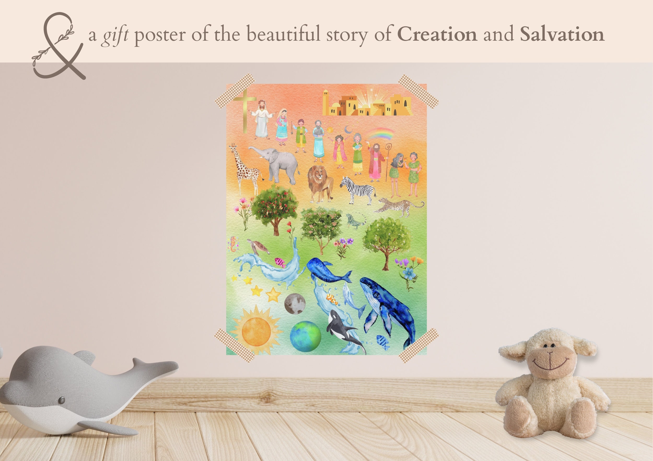 Sunday School Printable Creation Pre-k Busy Book Montessori Christian ...