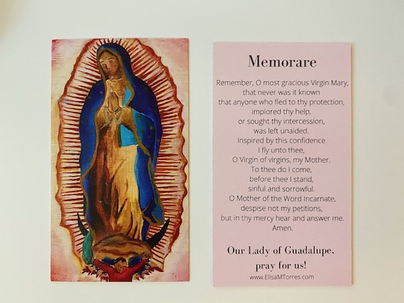 Memorare Prayer Cards | Etsy
