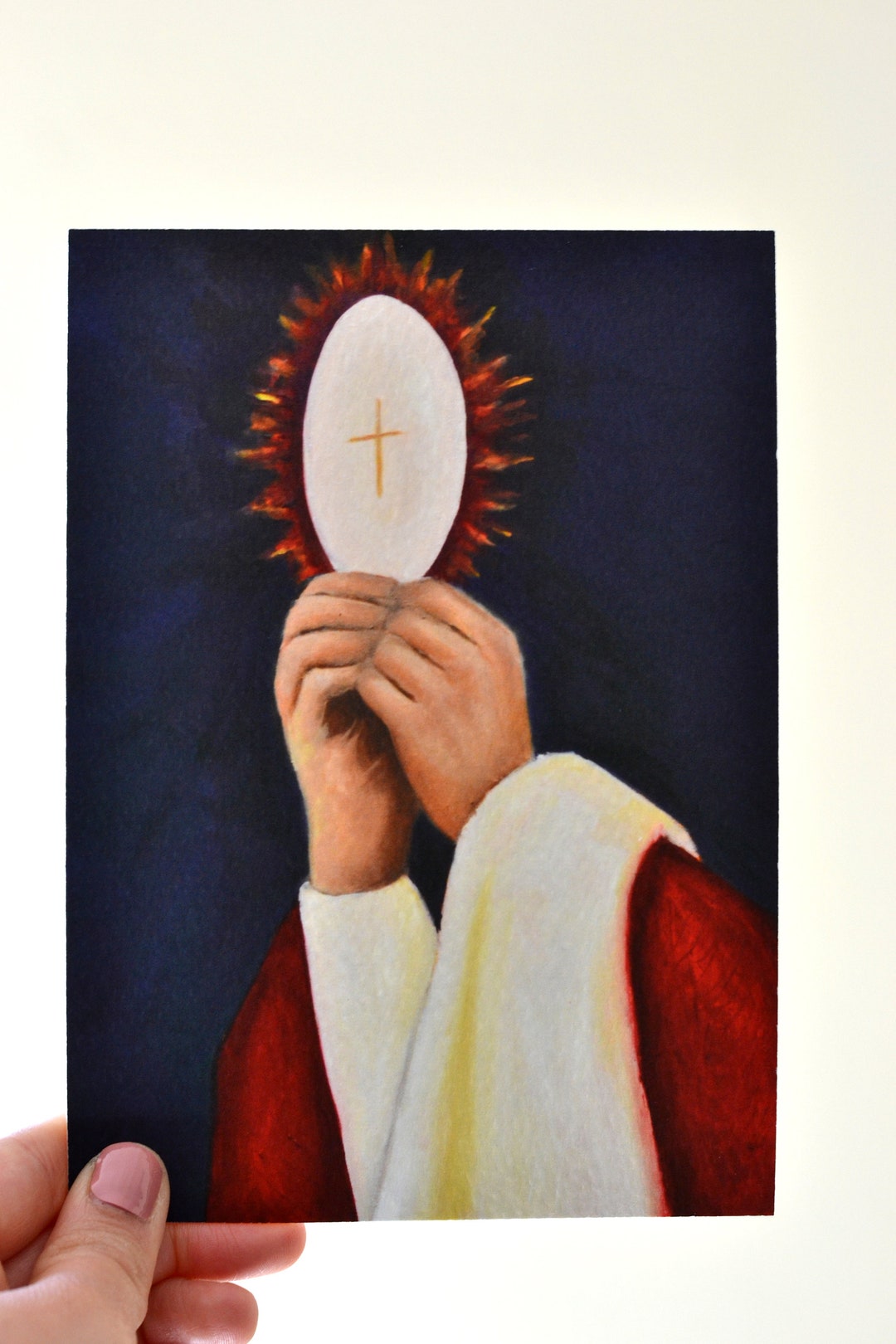 Eucharist Print of Original Painting Catholic Christian Artwork Print ...