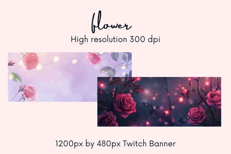 Roses Twitch Banner|twitch Background| Cute Twitch Background|twitch ...