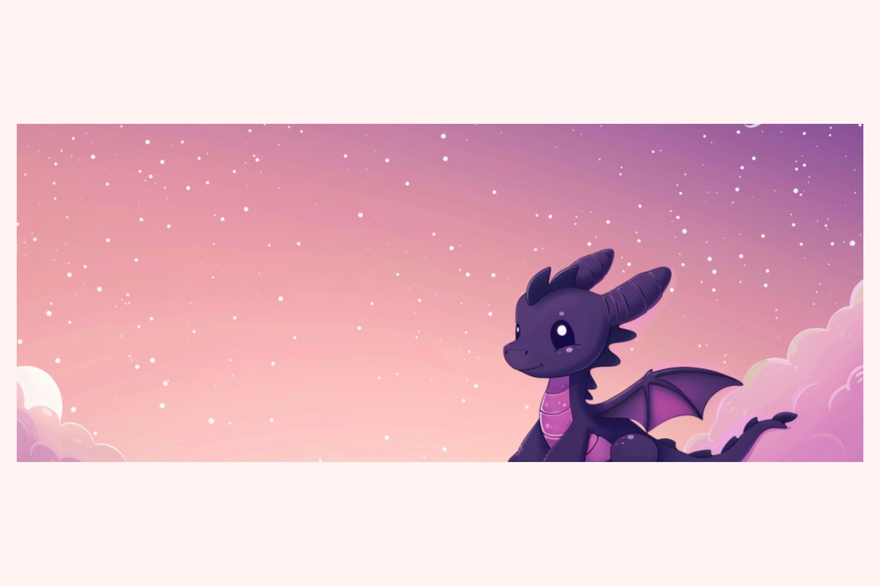 Dragon Twitch Banner| Twitch Background| Multicolor Gradient| Cute ...
