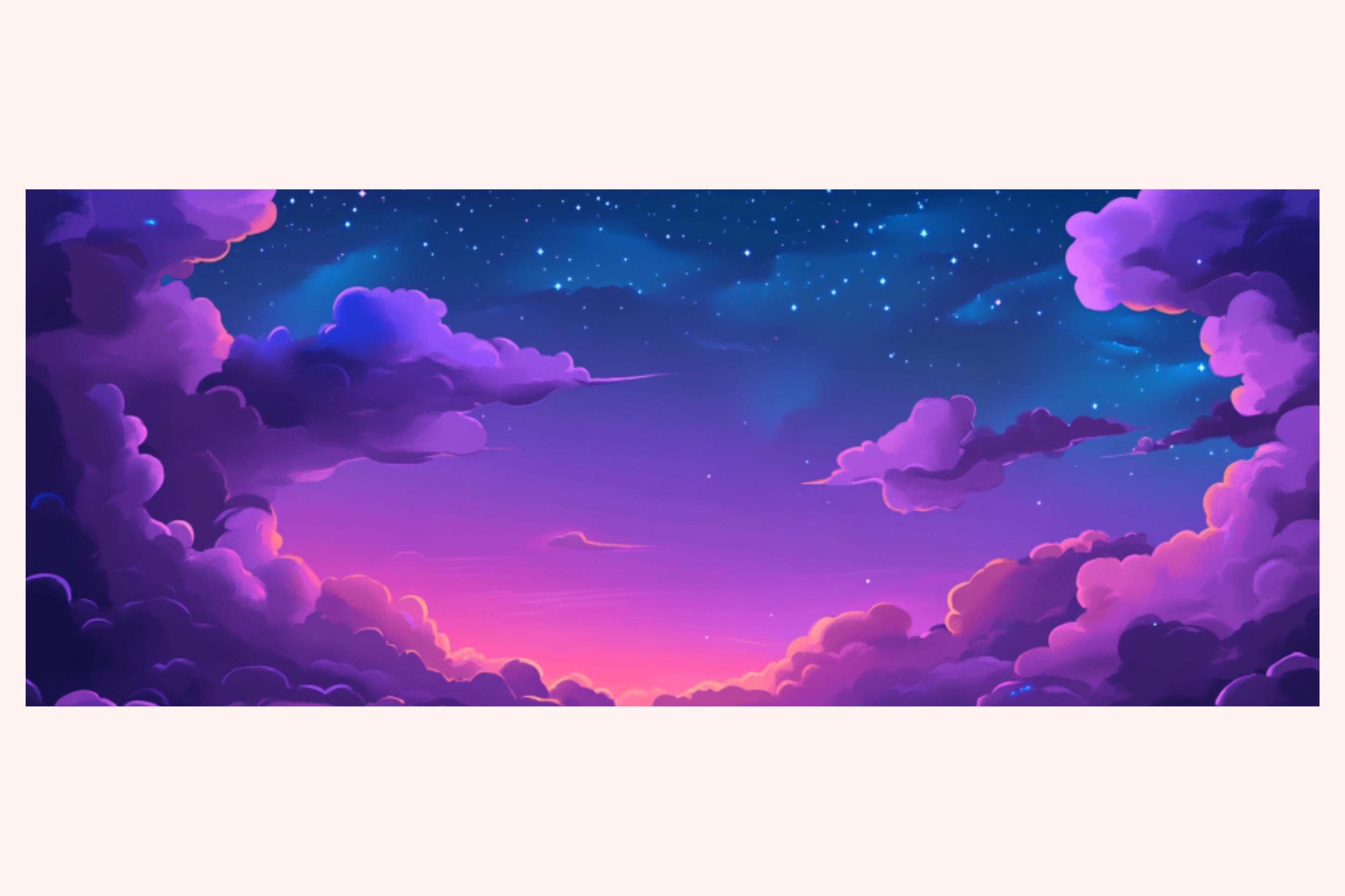 Twitch Banner Twitch Background Black Clouds in Clear Sky Multicolor ...