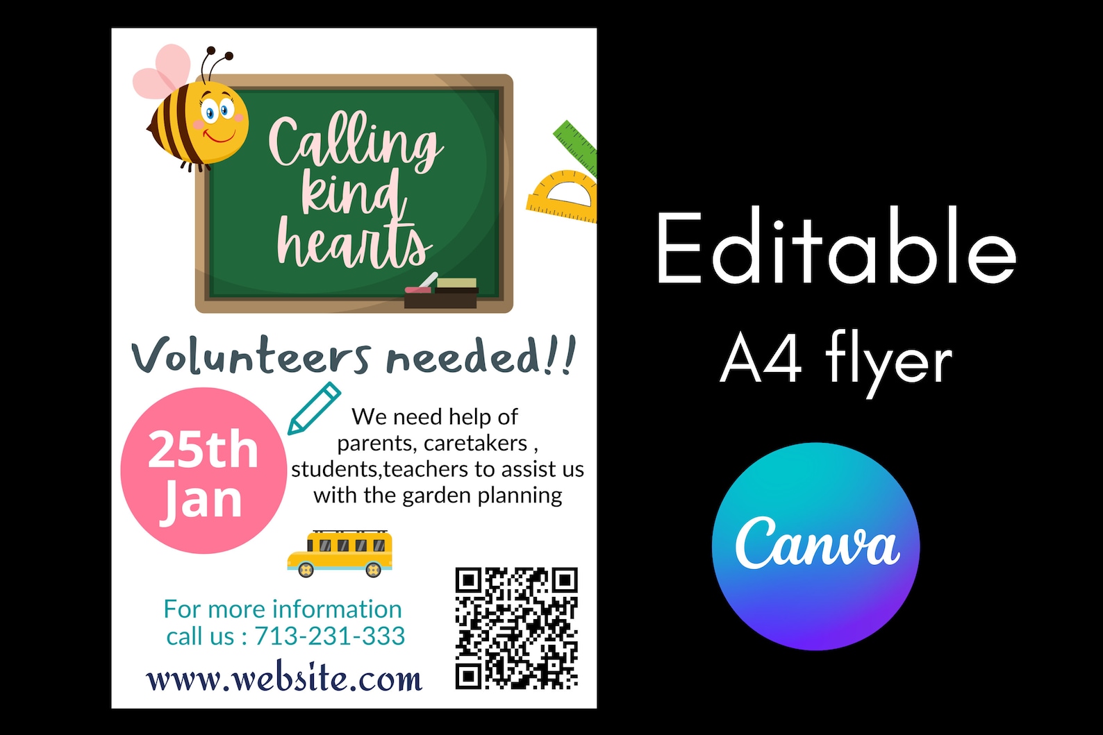 Volunteer Needed Flyer School Flyer Handout Pta Pto Event - Etsy Australia