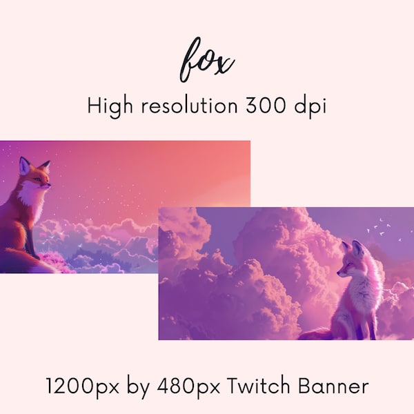 Twitch Fox Banner - Etsy