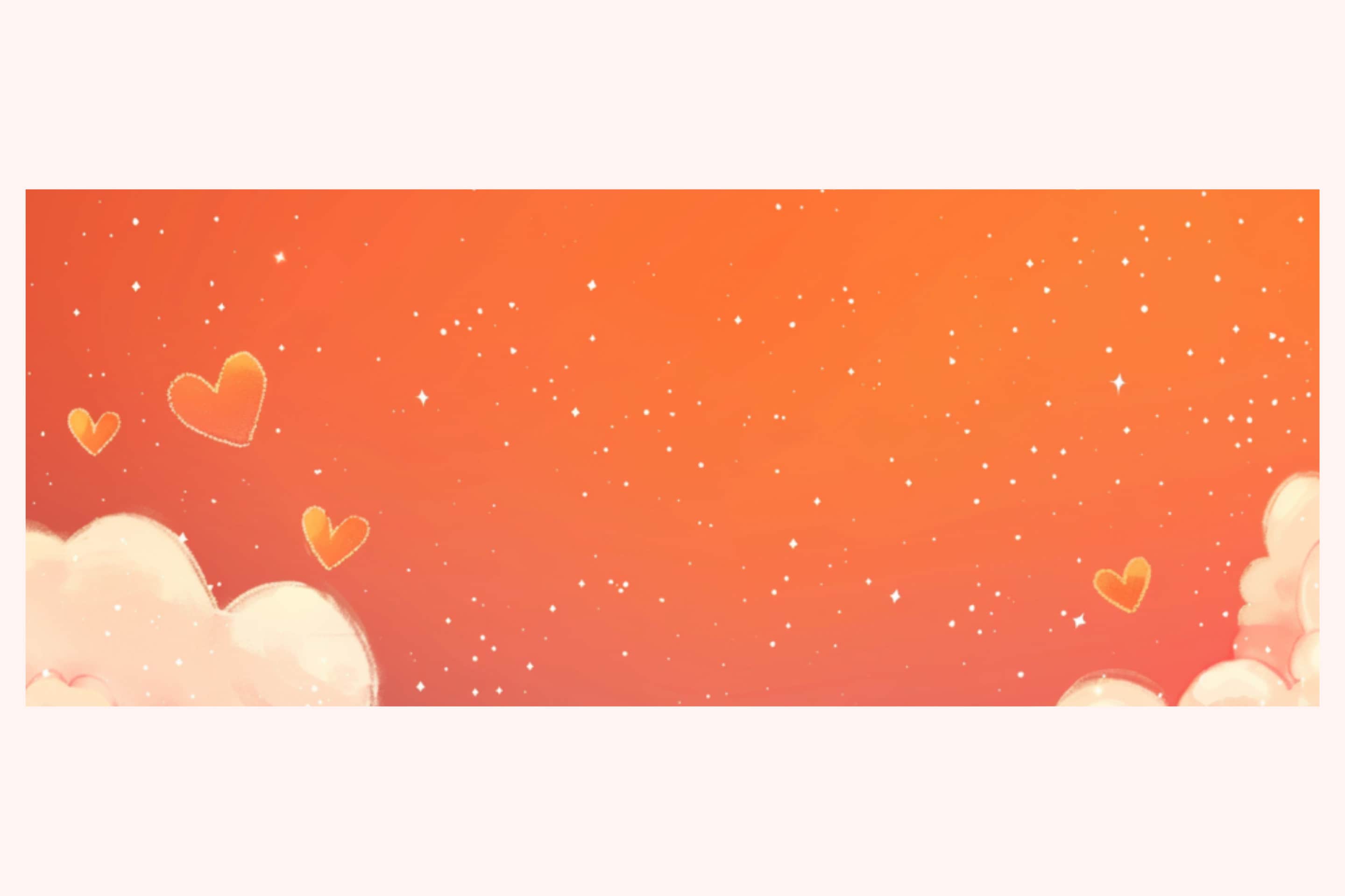 Orange Twitch Banner Twitch Background Cute Twitch Background Twitch ...