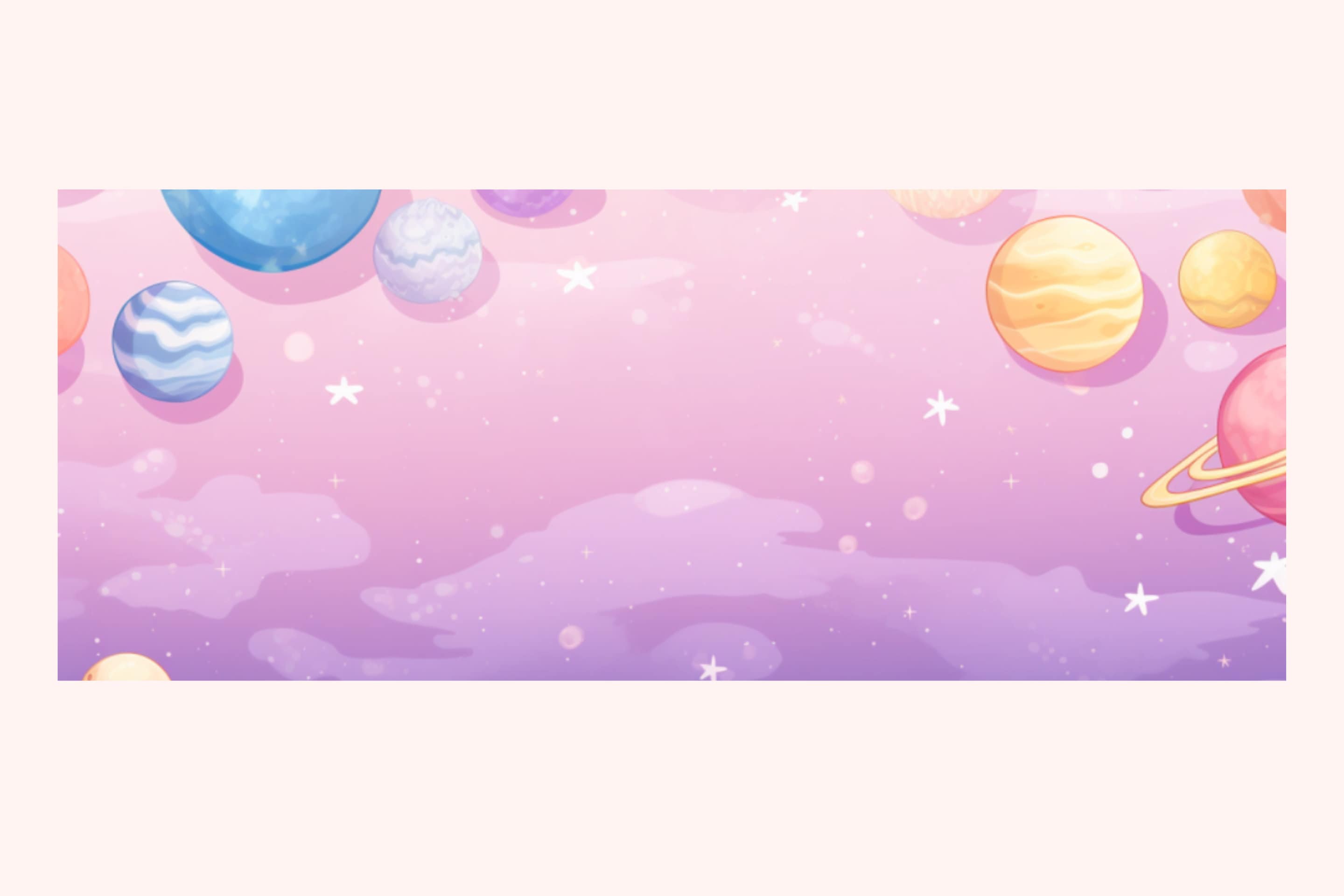 Twitch Banner Twitch Background Kawaii Cute Planets Twitch Background ...