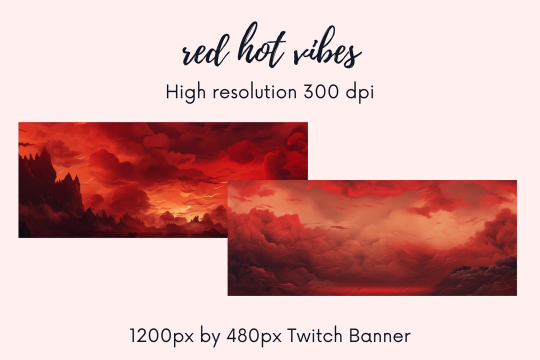 Red Twitch Banner| Seamless Hearts |twitch Background| Twitch Banner ...
