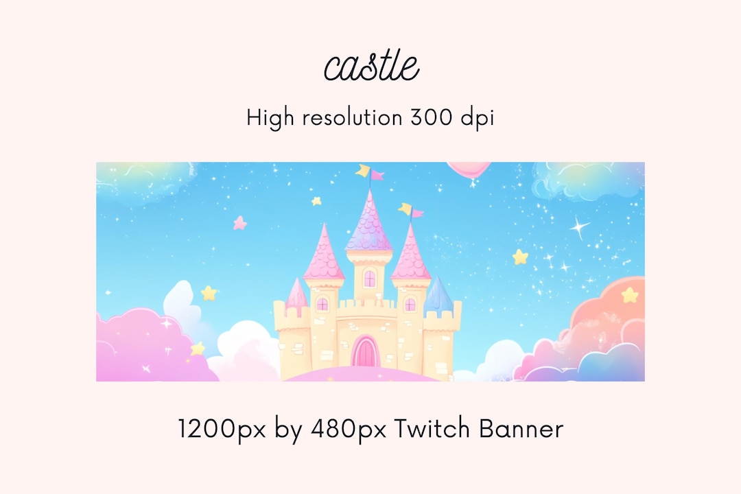 Castle Twitch Banner| Twitch Background| Night Sky Twitch Background | Twitch Profile | Kawaii ...