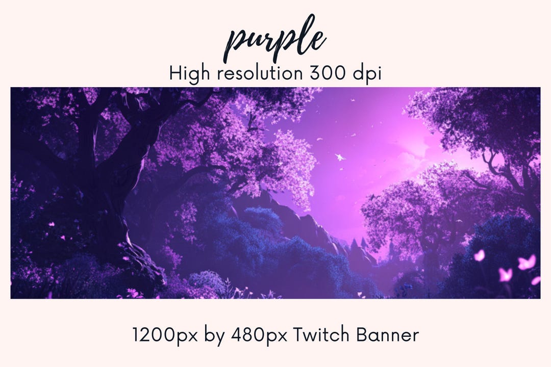 Purple Twitch Banner| Twitch Background| | Twitch Profile ...