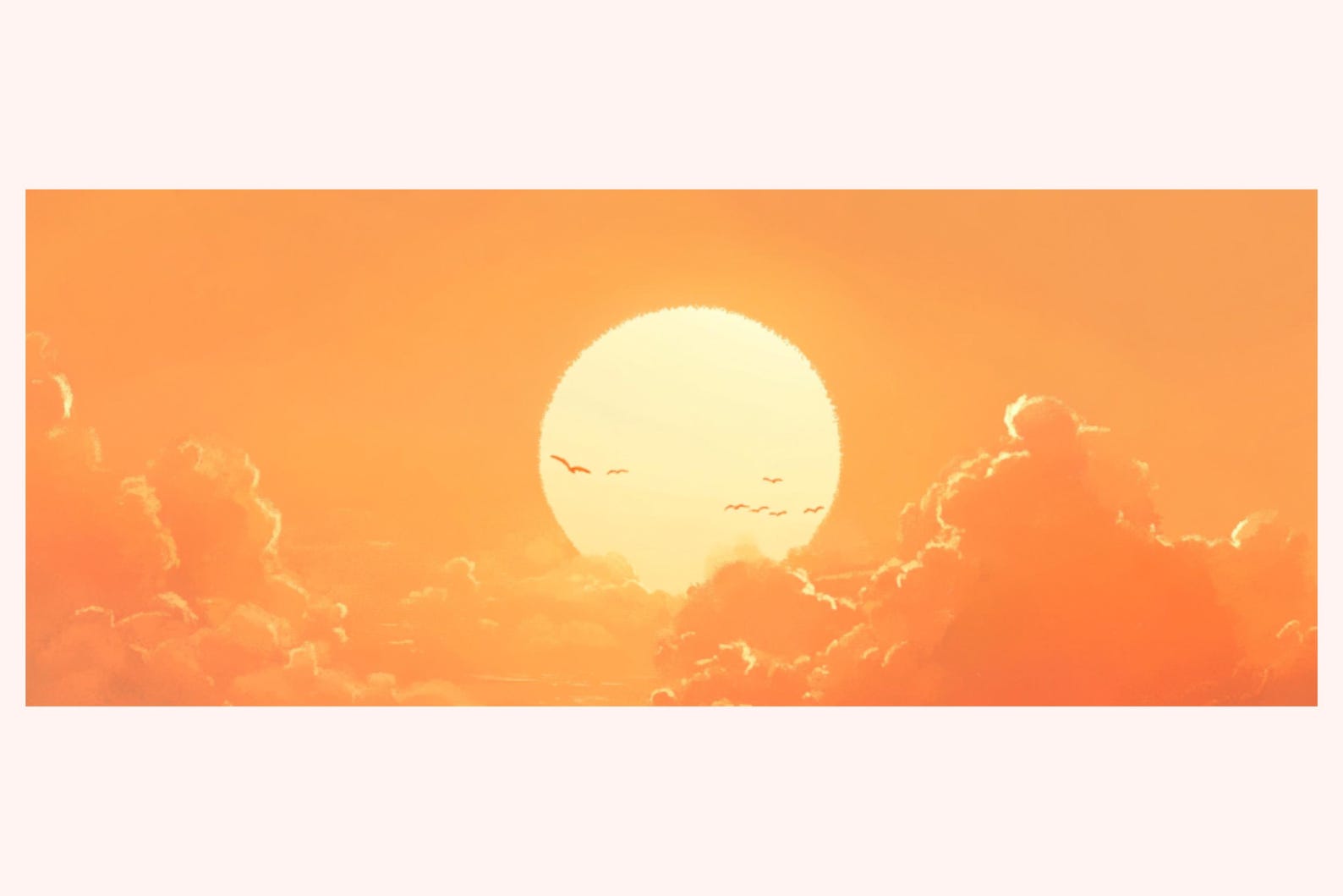 Twitch Banner Twitch Background Orange Clouds in Clear Sky Multicolor ...