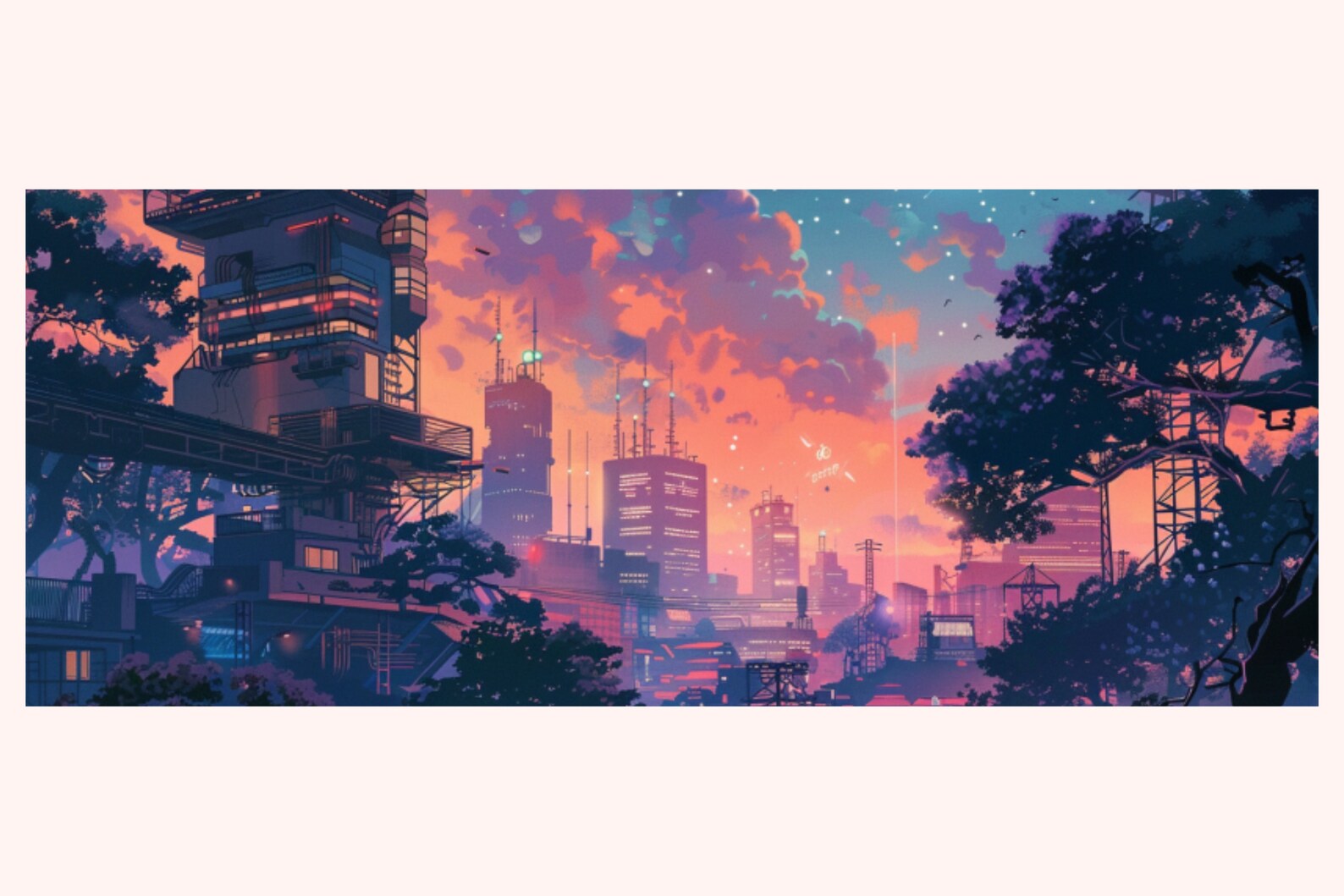 Lofi Twitch Banner Twitch Background Twitch Profile plant View Purple ...