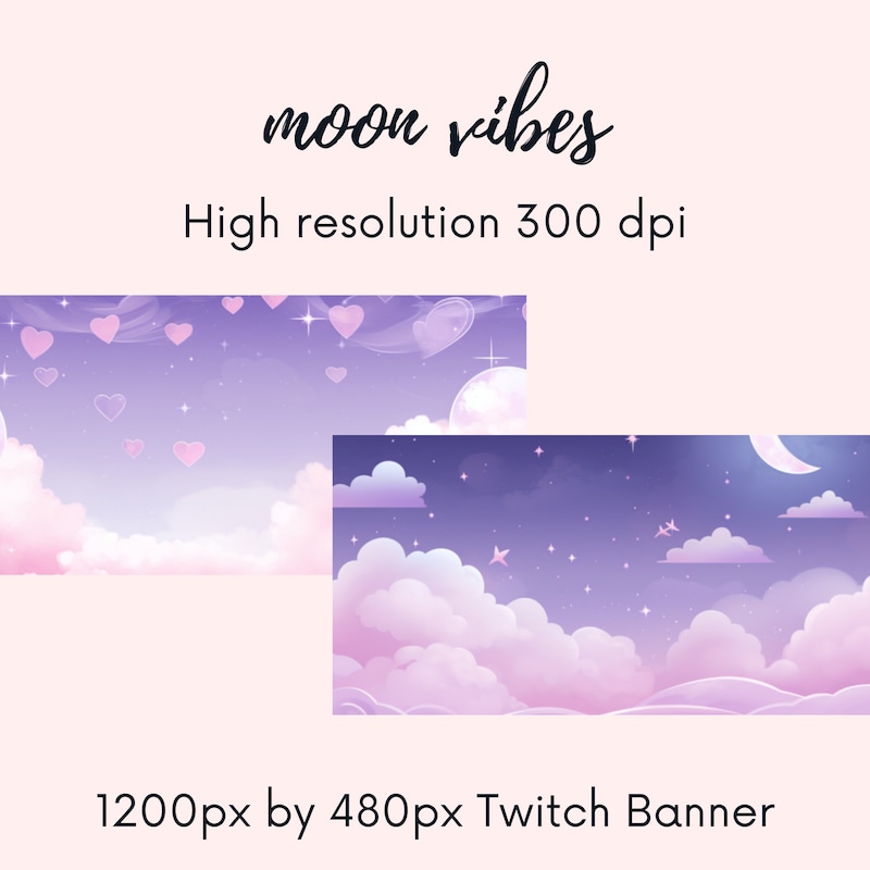 Moon Banner - Etsy